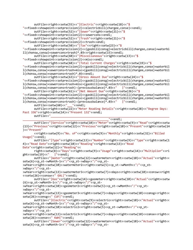 Utility bill project.doc