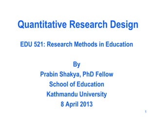 Quantitative Research Design-PS2 | PPSX | Educational Assessment ...