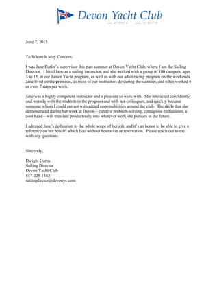 Jane Butler_recommendation letter | PDF