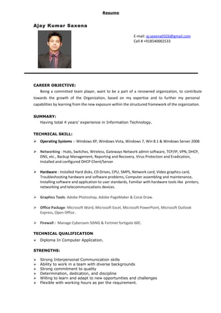 Ajay Resume | DOC