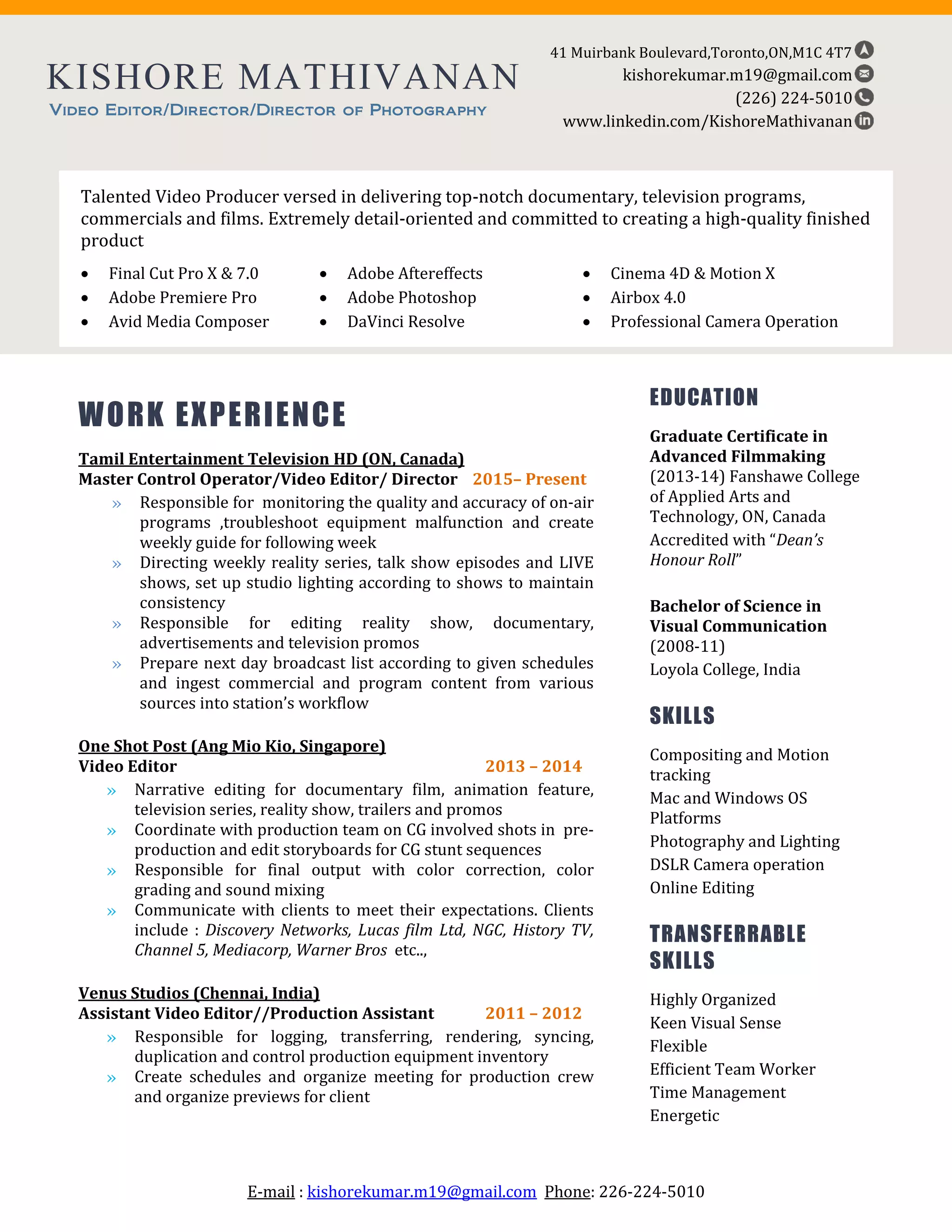 Kishore Mathivanan Resume | PDF