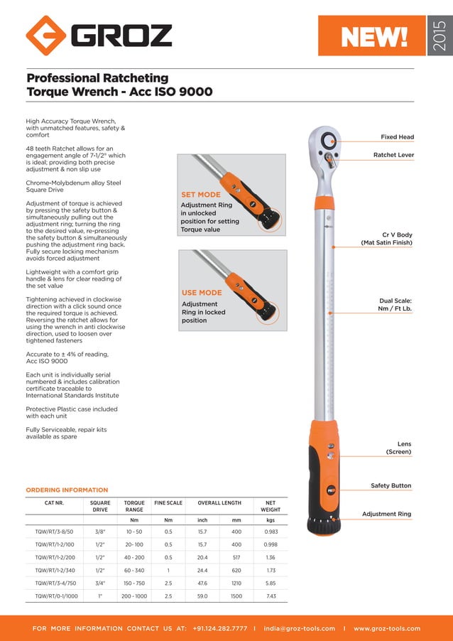 GROZ Torque Wrench | PDF