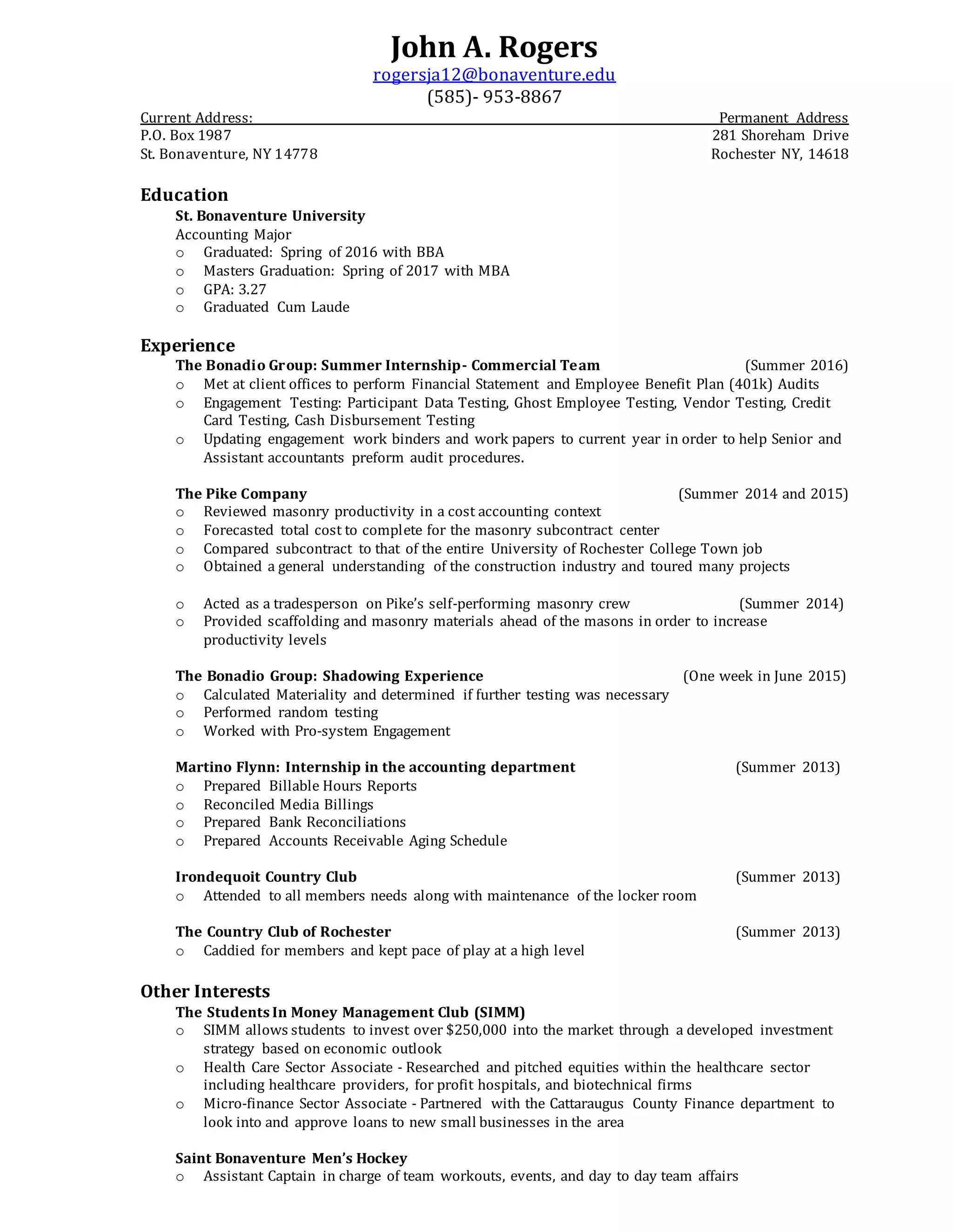 John Rogers Resume | DOCX