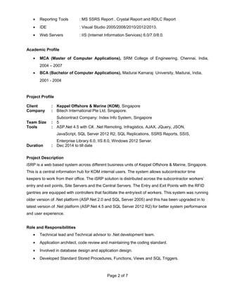 Muruga logeswaran CV-Senior .Net Developer | PDF