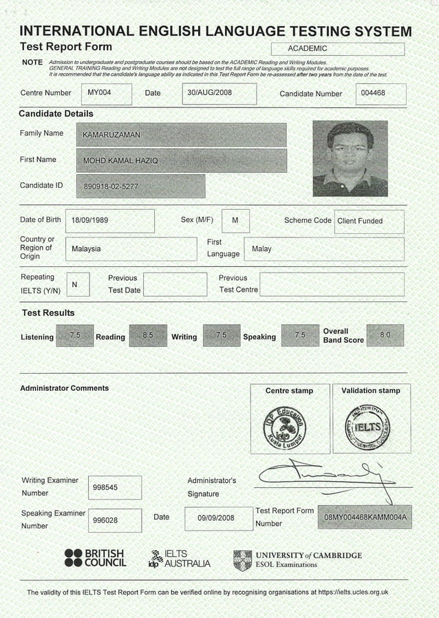 IELTS Certificate | PDF