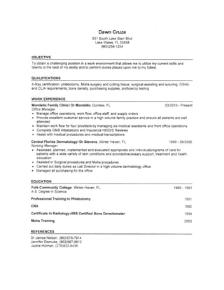Dawn Cruze Resume | PDF