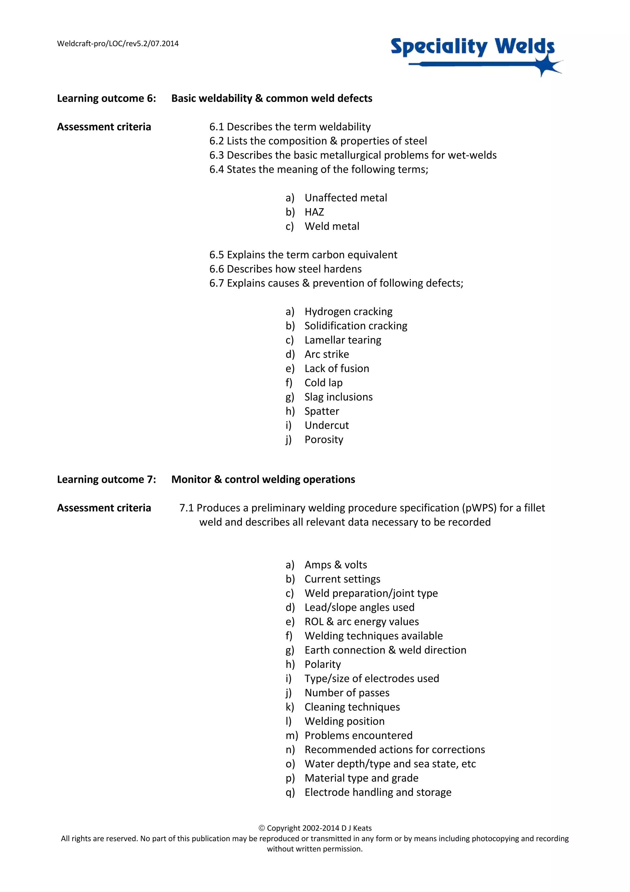 ABJ WELDING SYLLABUS 2015 | PDF