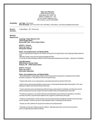 Interpretive Ranger 02152015 | DOCX