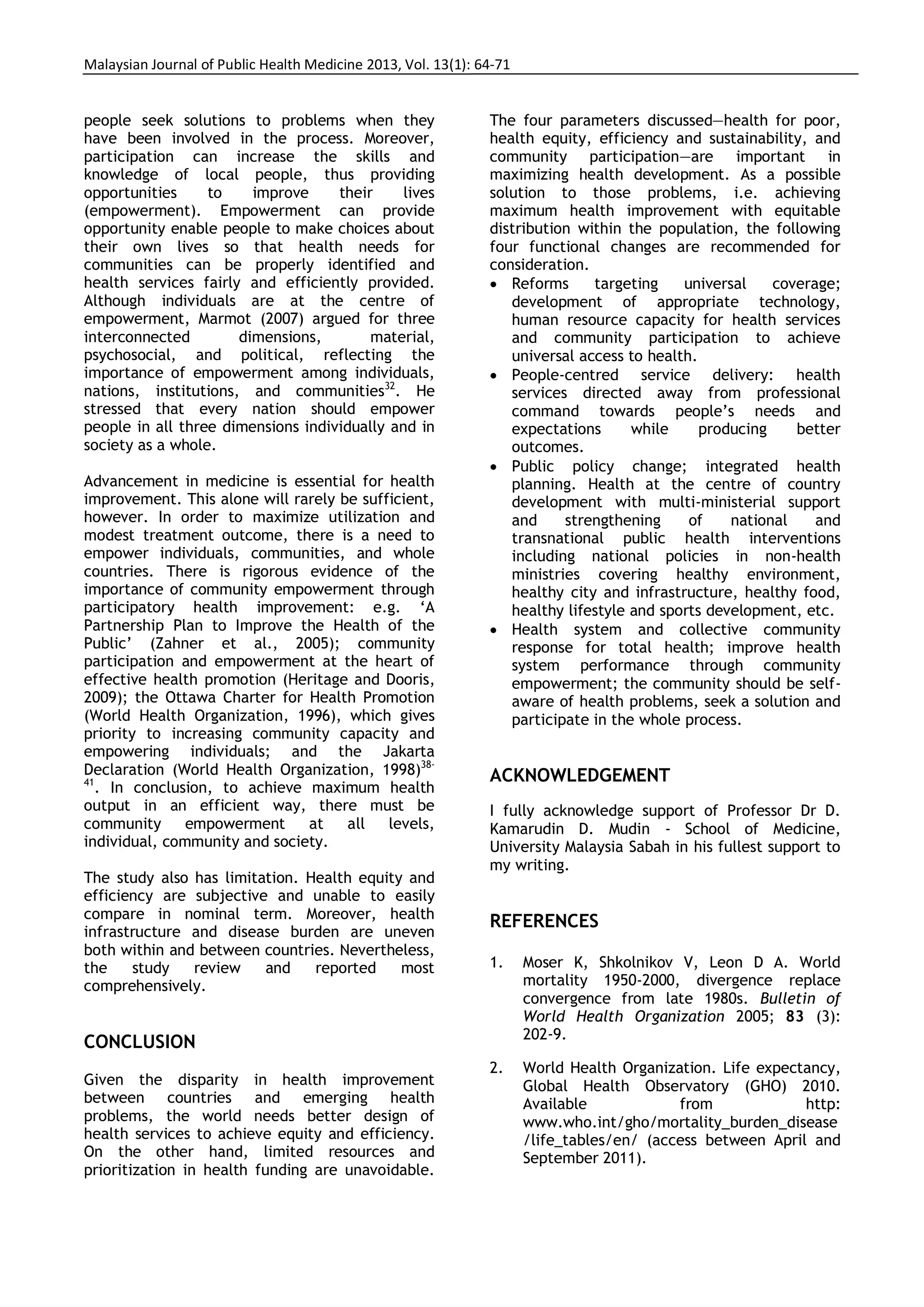 Focusing Health Equity, Efficiency And Health Maximization Policy ...