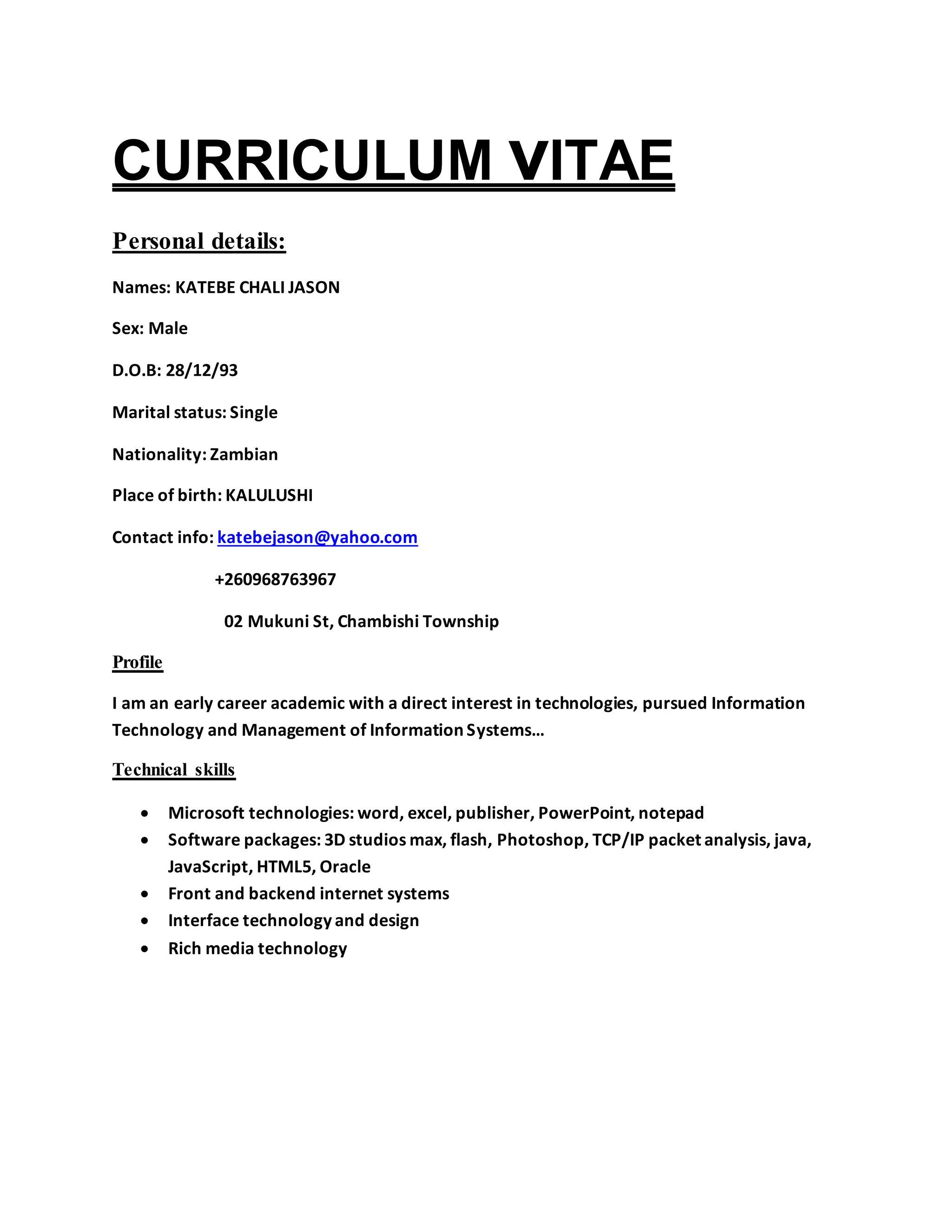 CURRICULUM vITAE | DOCX