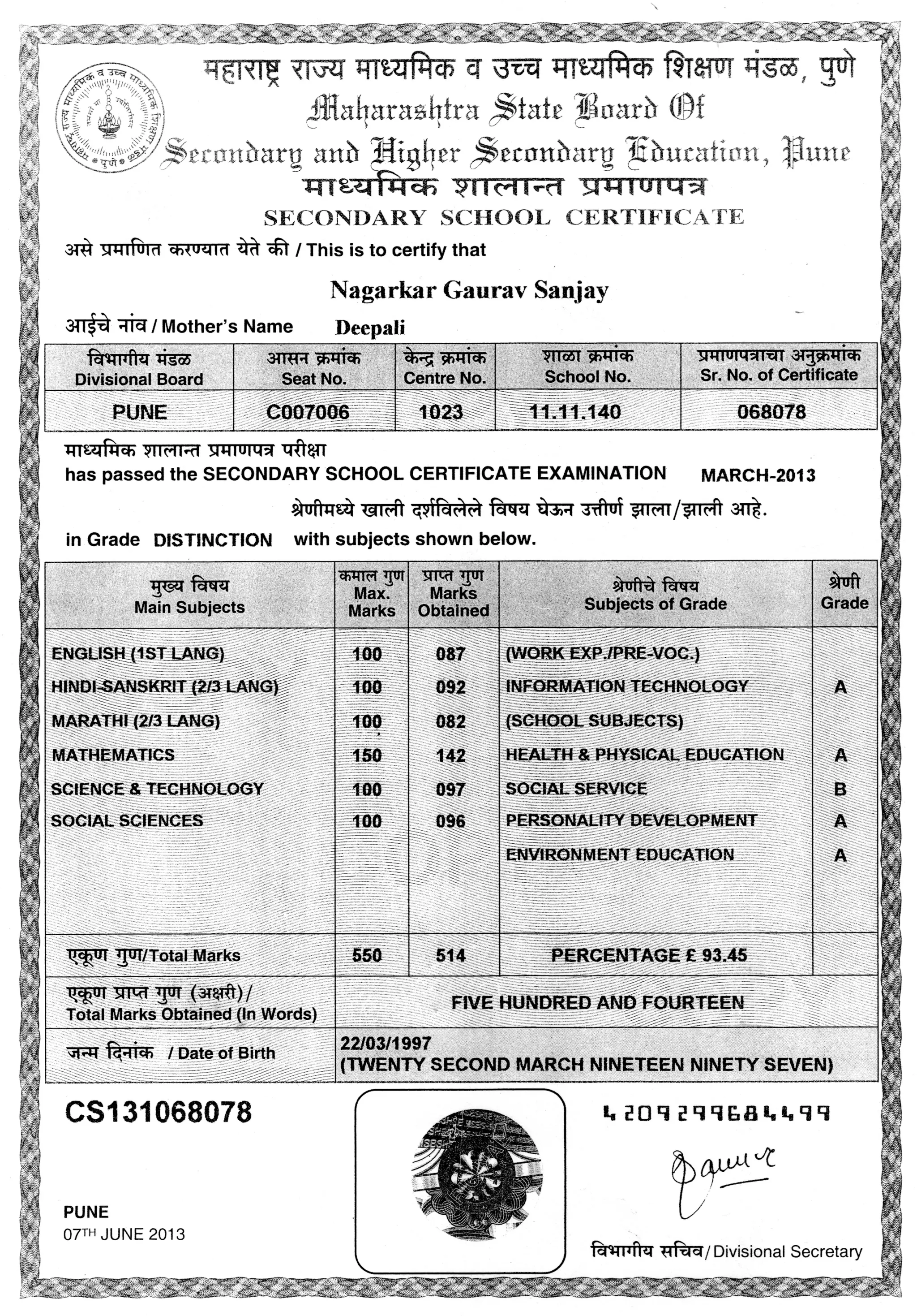 Secondary_School_Certificate_Examination_2013 | PDF