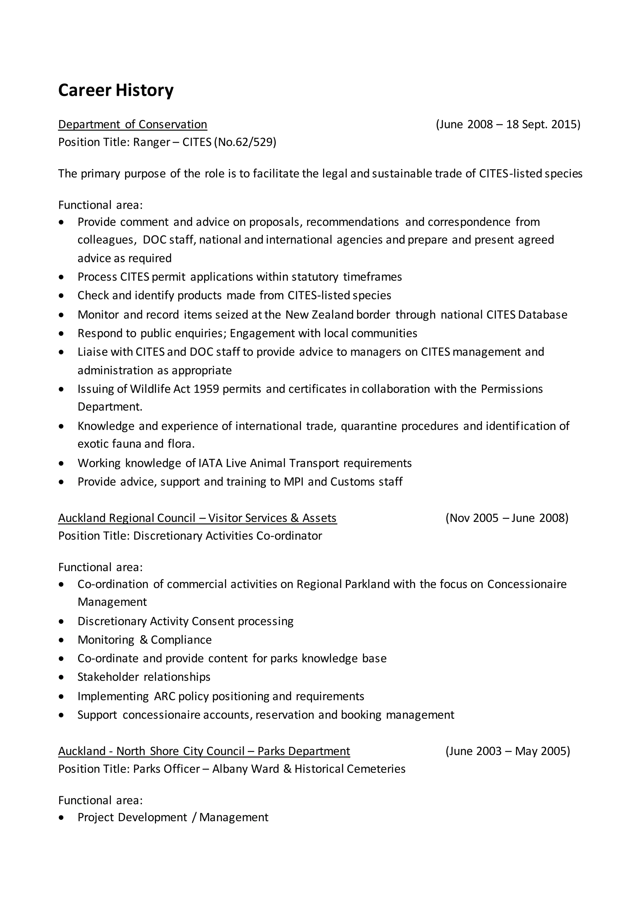Career History LI PDF Career History LI PDF