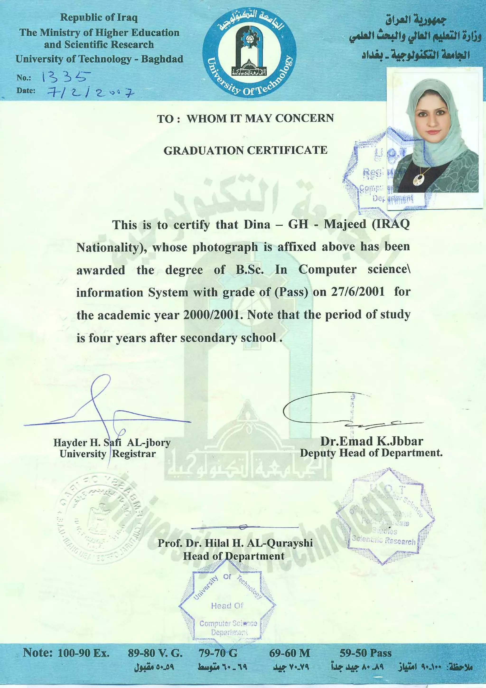 University of Technology certificate | PDF