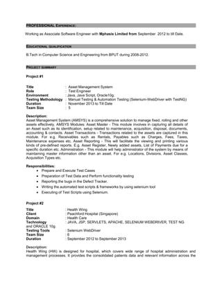 DRB EXP RESUME manual and selenium master copy corrected 2 | DOC