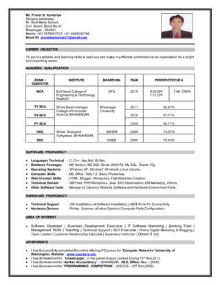 Pravin Kantariya 2016 | DOCX