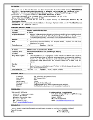 Pravin Kantariya 2016 | DOCX