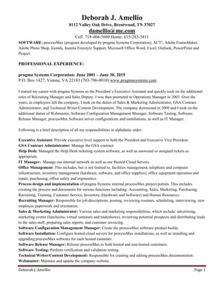Deborah Amellio Resume | PDF
