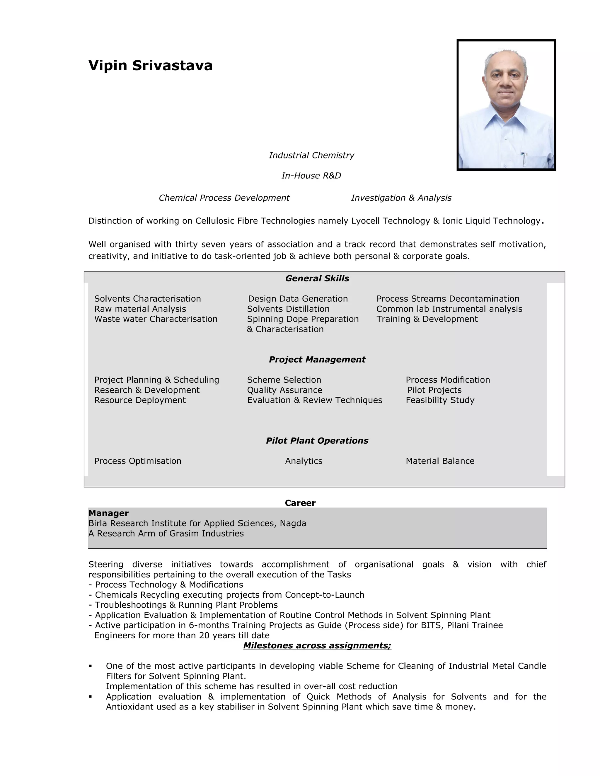 CV Vipin Srivastava | DOC