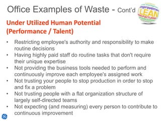 Simple Lean Value and Waste Training | PPTX