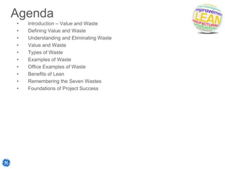 Simple Lean Value and Waste Training | PPTX