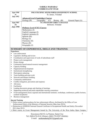Sarika Maharaj CV_January 2016 | DOC