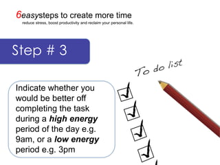 6 easy steps to create more time | PPT