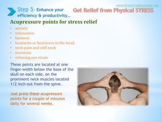 6 easy steps to stress relief by sfal foundation | PPTX