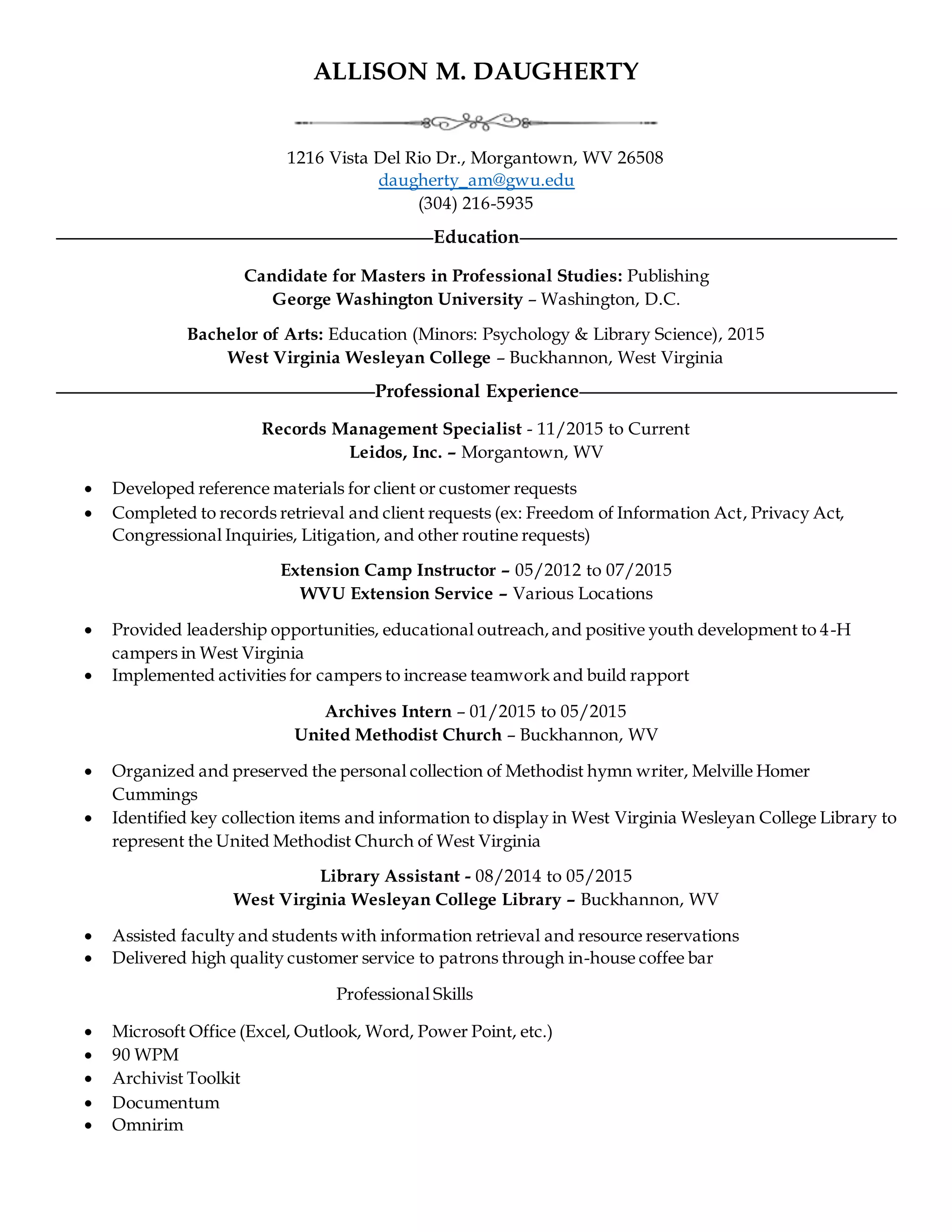 Allison Daugherty's Resume | DOCX