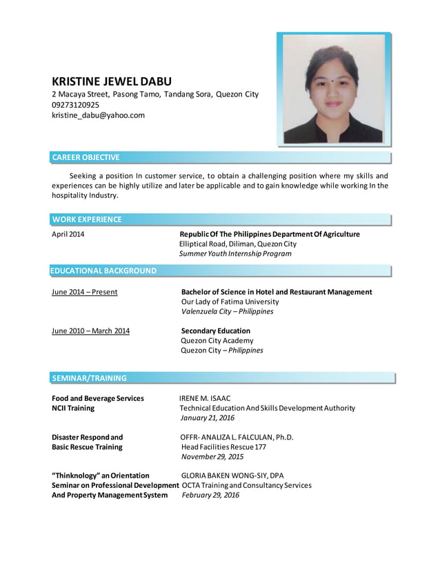 KRISTINE JEWEL DABU resume | DOCX
