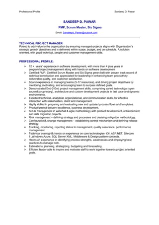 Sandeep_Pawar_CV | PDF