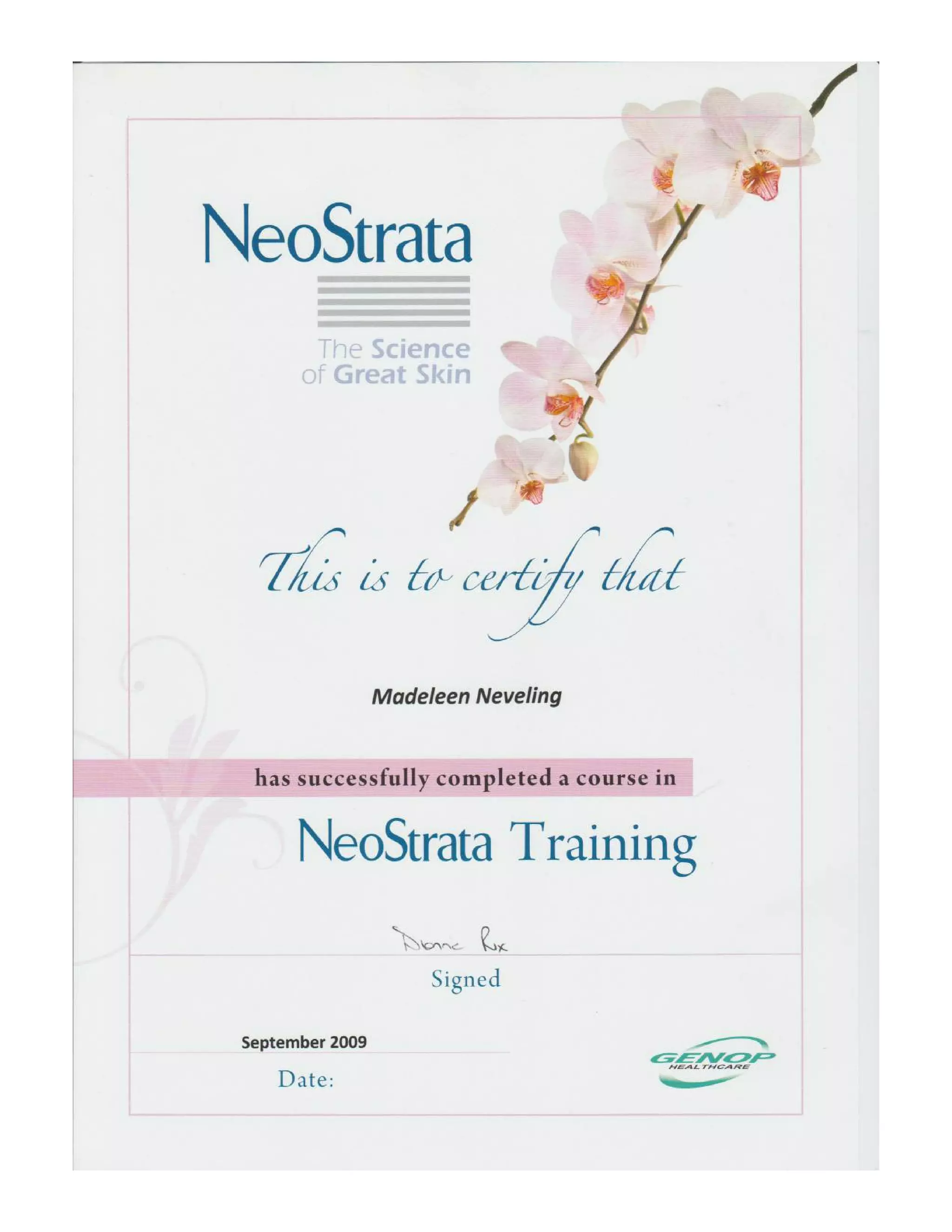 NeoStrata+Training+Certificate.compressed | PDF
