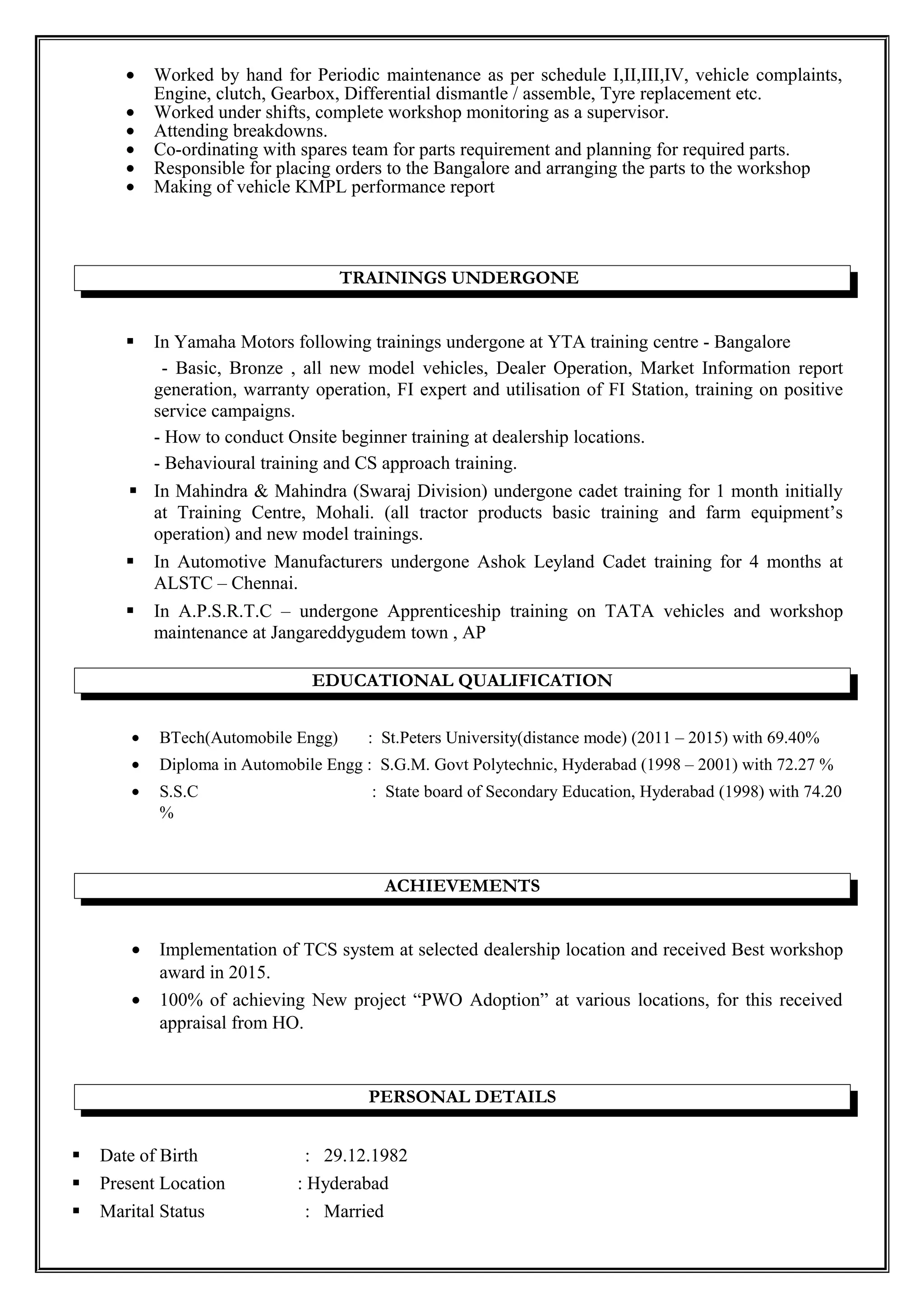 Resume_VVR Praveen | DOC | Automotive Industry | Industries