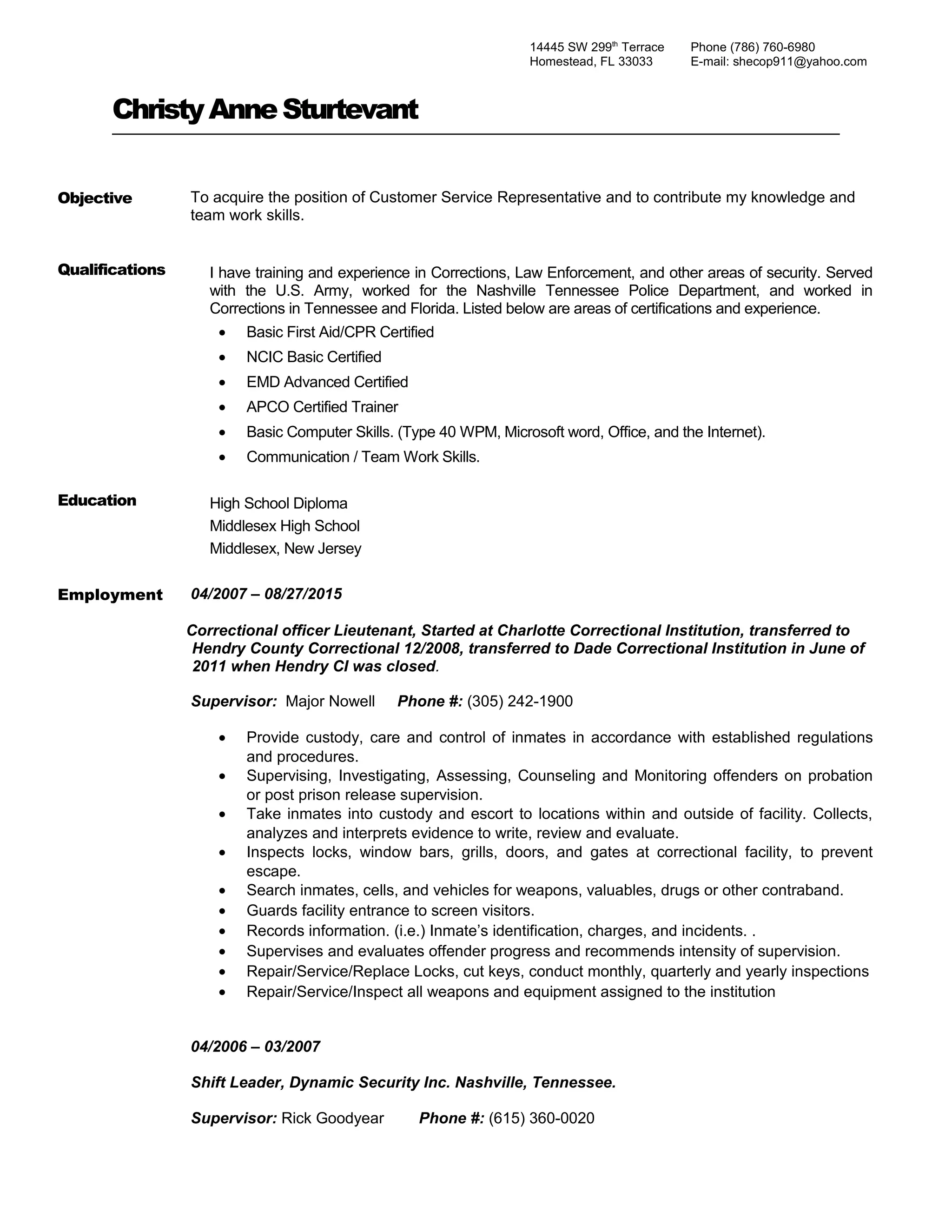 Christy Resume | DOC