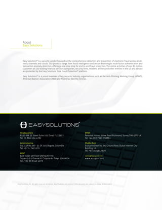 Easy Solutions Product Brochure | PDF