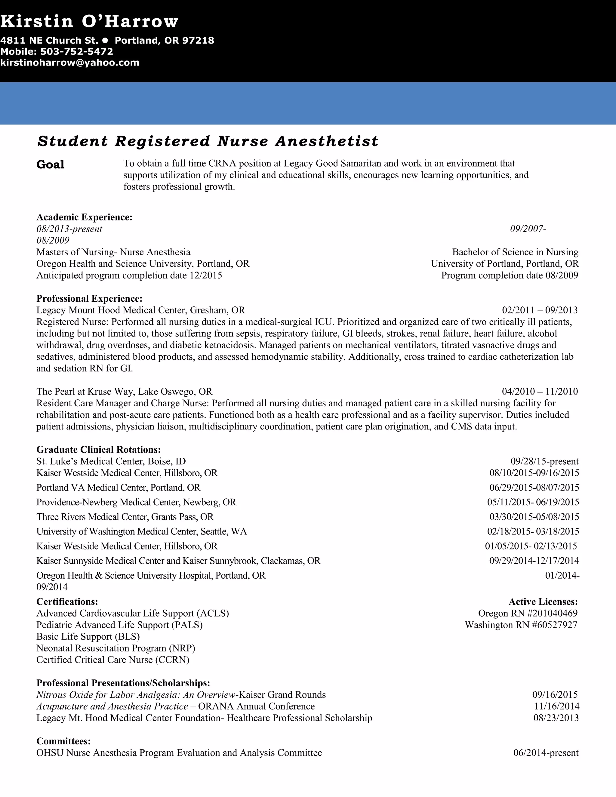 Kirstin O'Harrow_Resume | PDF