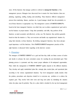 MGT321-Report on Partex Group | DOCX