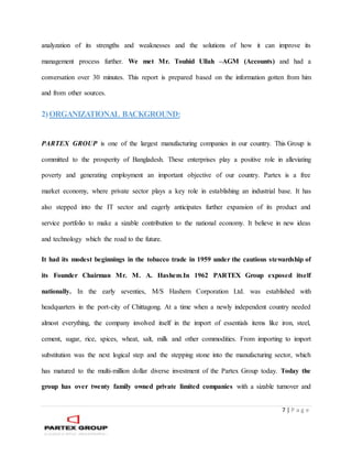 MGT321-Report on Partex Group | DOCX