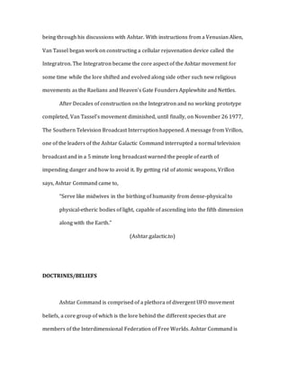 Ashtar Command Profile | DOCX | Paranormal Phenomena | Hobbies & Interests