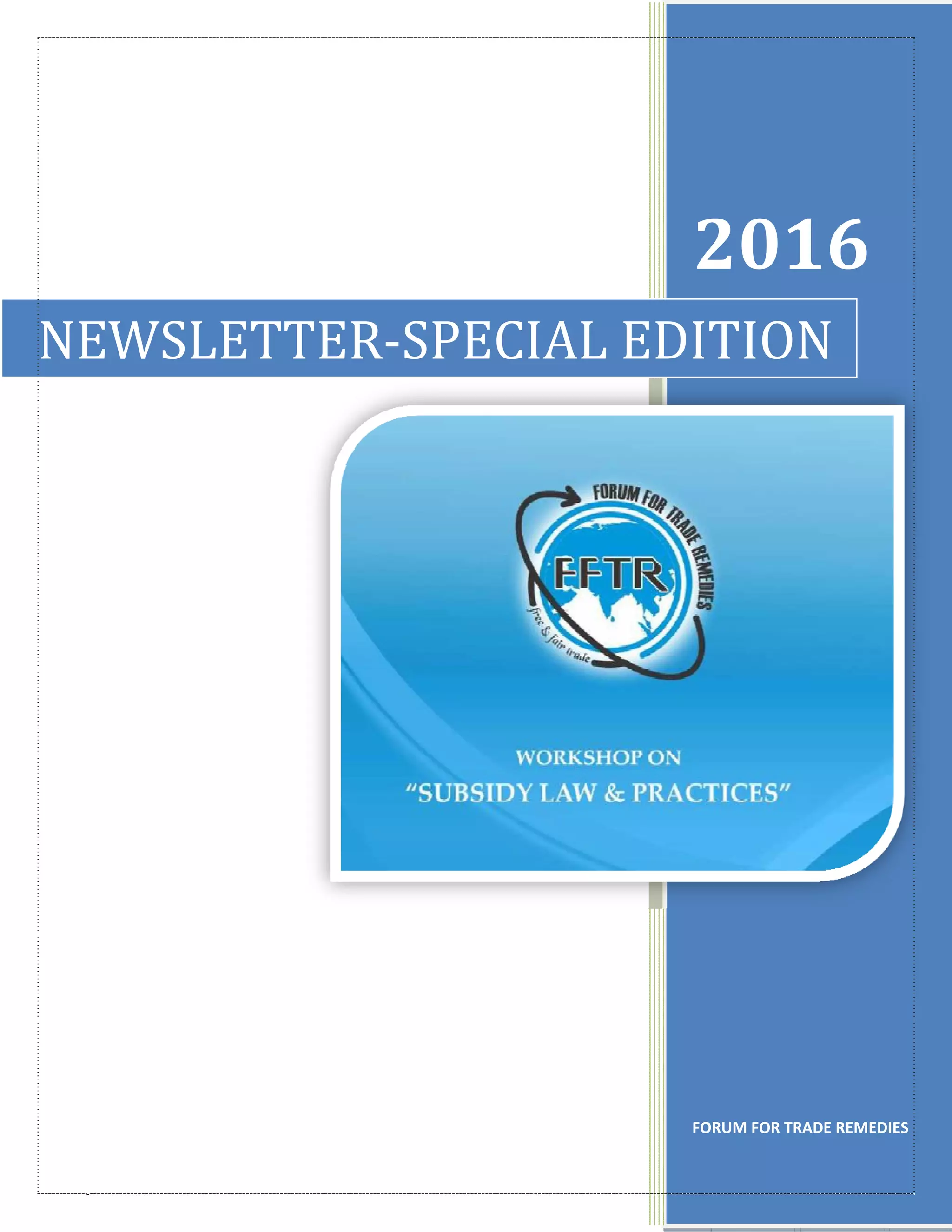 FFTR News Letter- Special Edition | PDF