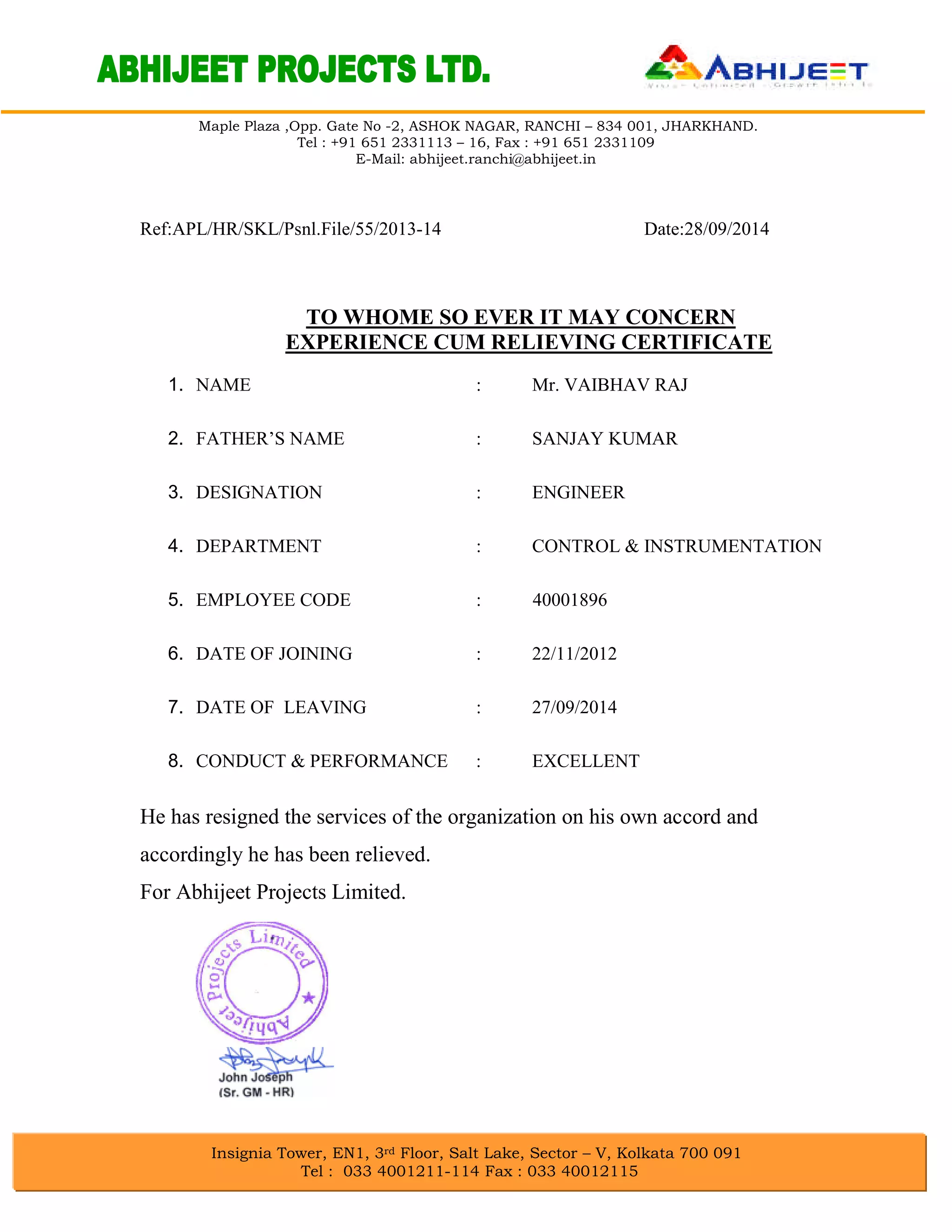 Copy_of_experience_letter_Abhijeet Project Ltd..PDF