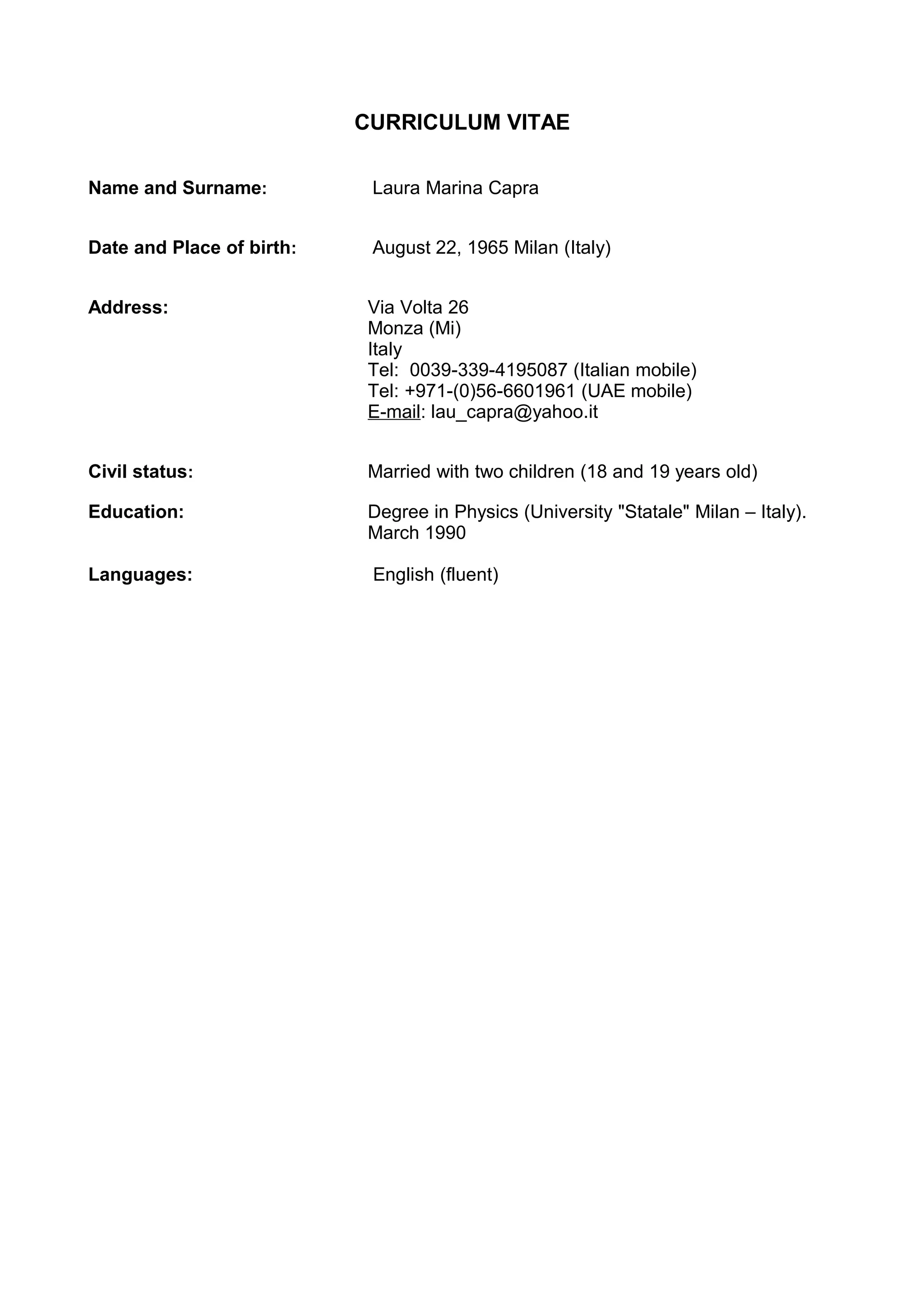 CVLauraMarinaCapra | DOC