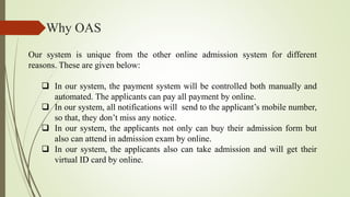 Presentation on Online Admission System (OAS) | PPTX