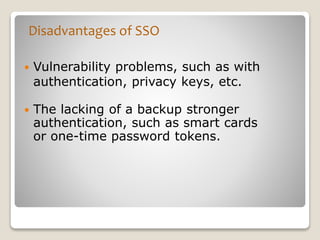 SINGLE SIGN-ON | PPTX