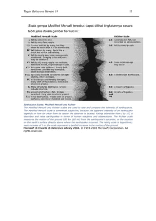 Tugas Gempa 1# | PDF