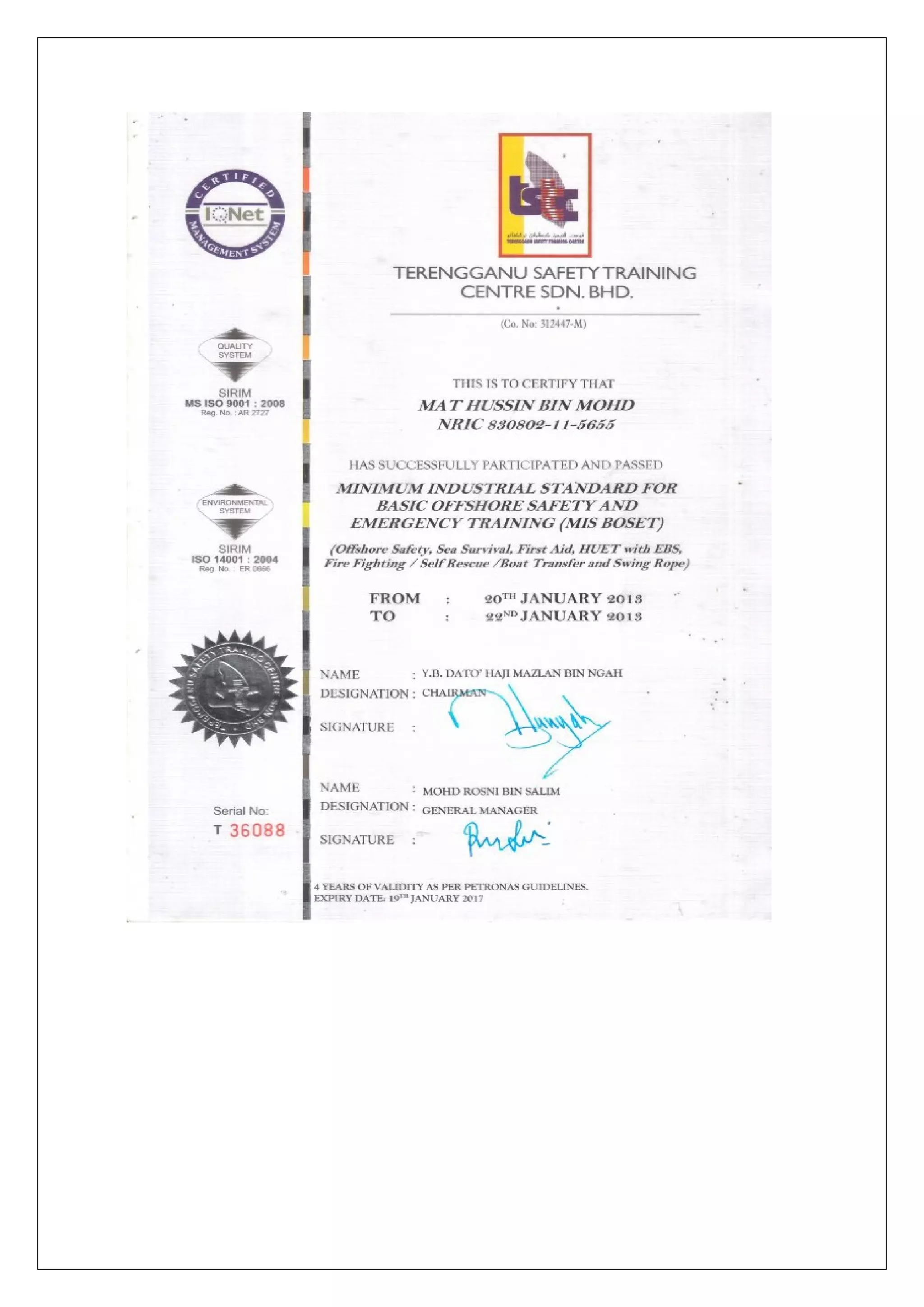 RESUME AND DOC MAT HUSSIN | PDF