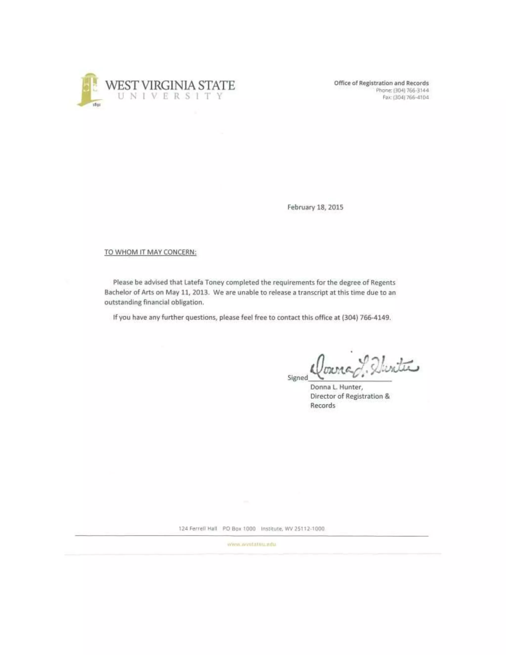 Degree verification | DOCX