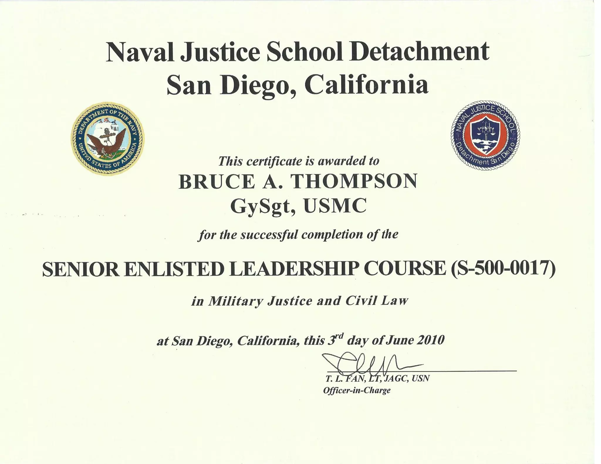 Naval Justice Senior Enlisted Leadership course | PDF