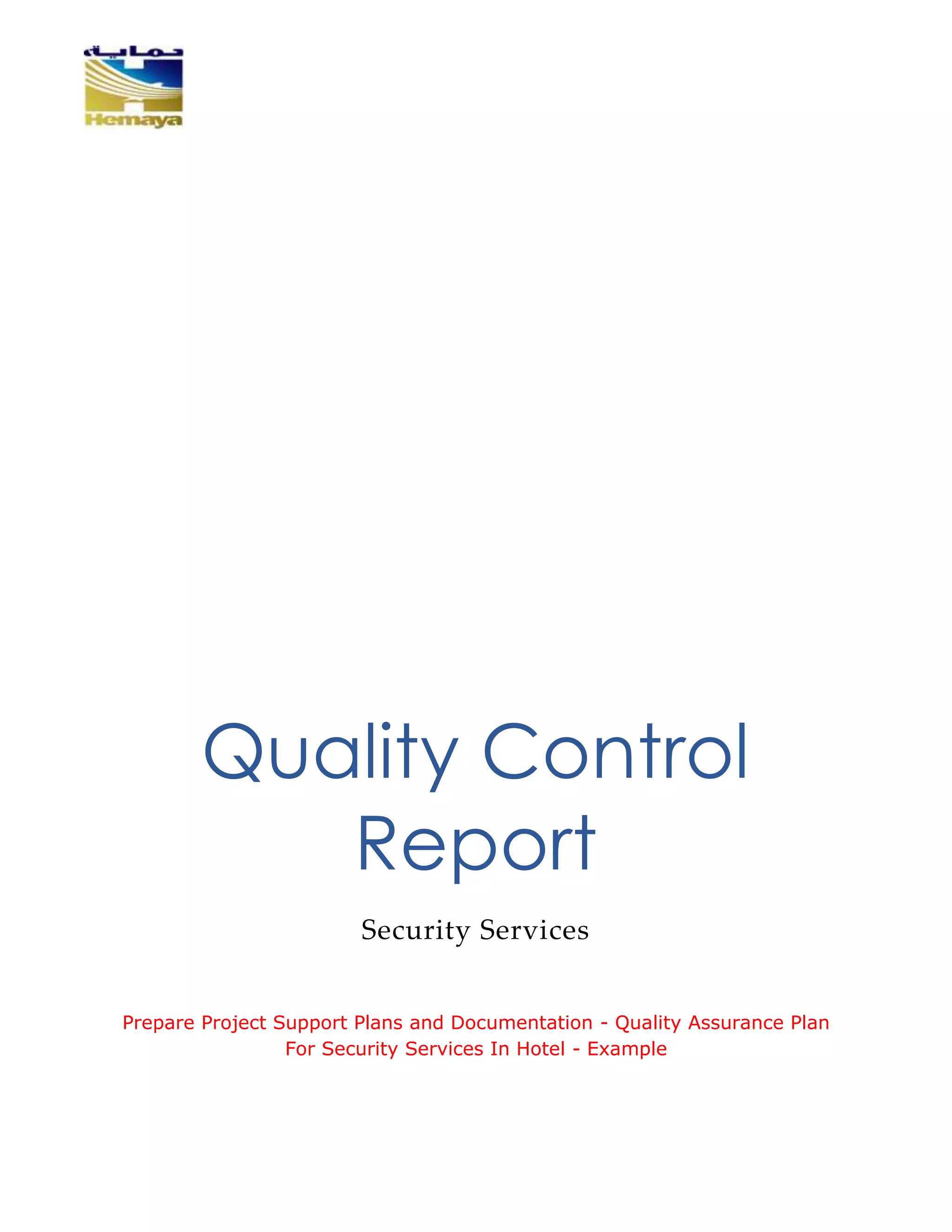 Quality Control Report | DOCX