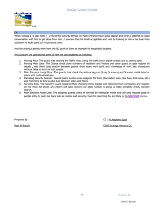 Quality Control Report | DOCX