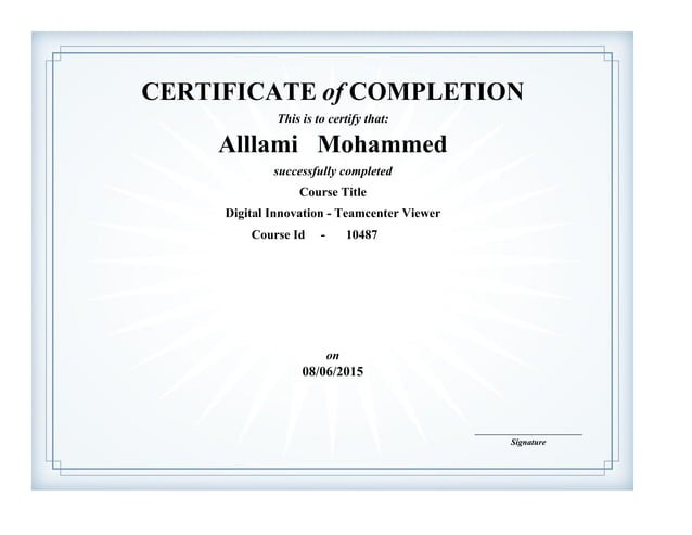 TEAMCENTER CERTIFICATE | PPT
